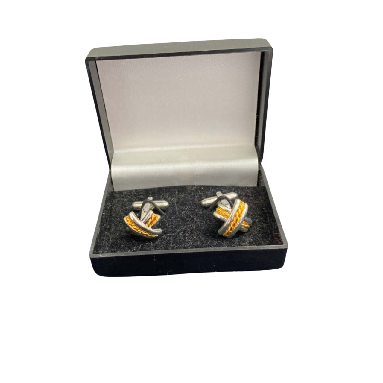 Silver and gold cufflinks