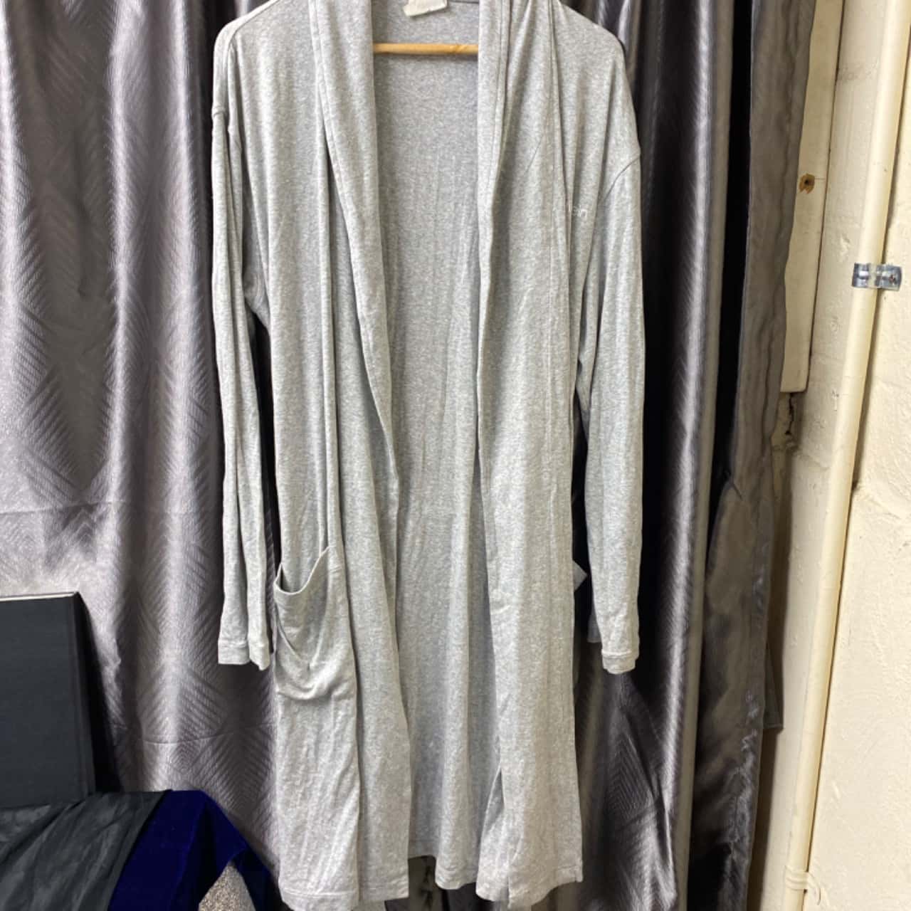 CALVIN KLEIN Women's Grey Bathrobe Size S/M