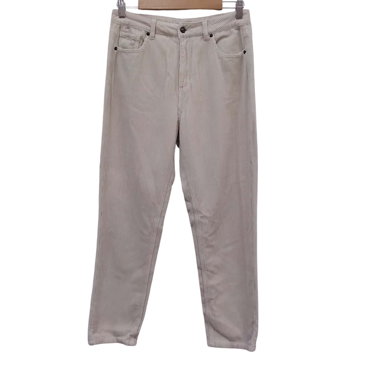 GHANDA Womens 10 Cream Cord Pants (09, 122)(s) - Used Very Good ...