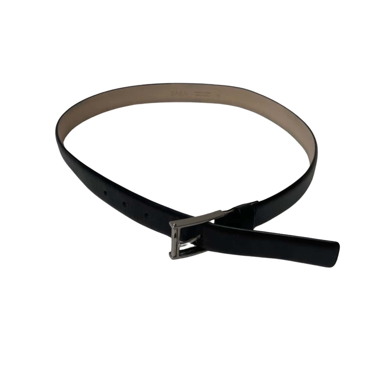 Saba Leather Belt Size 32 Black (s)