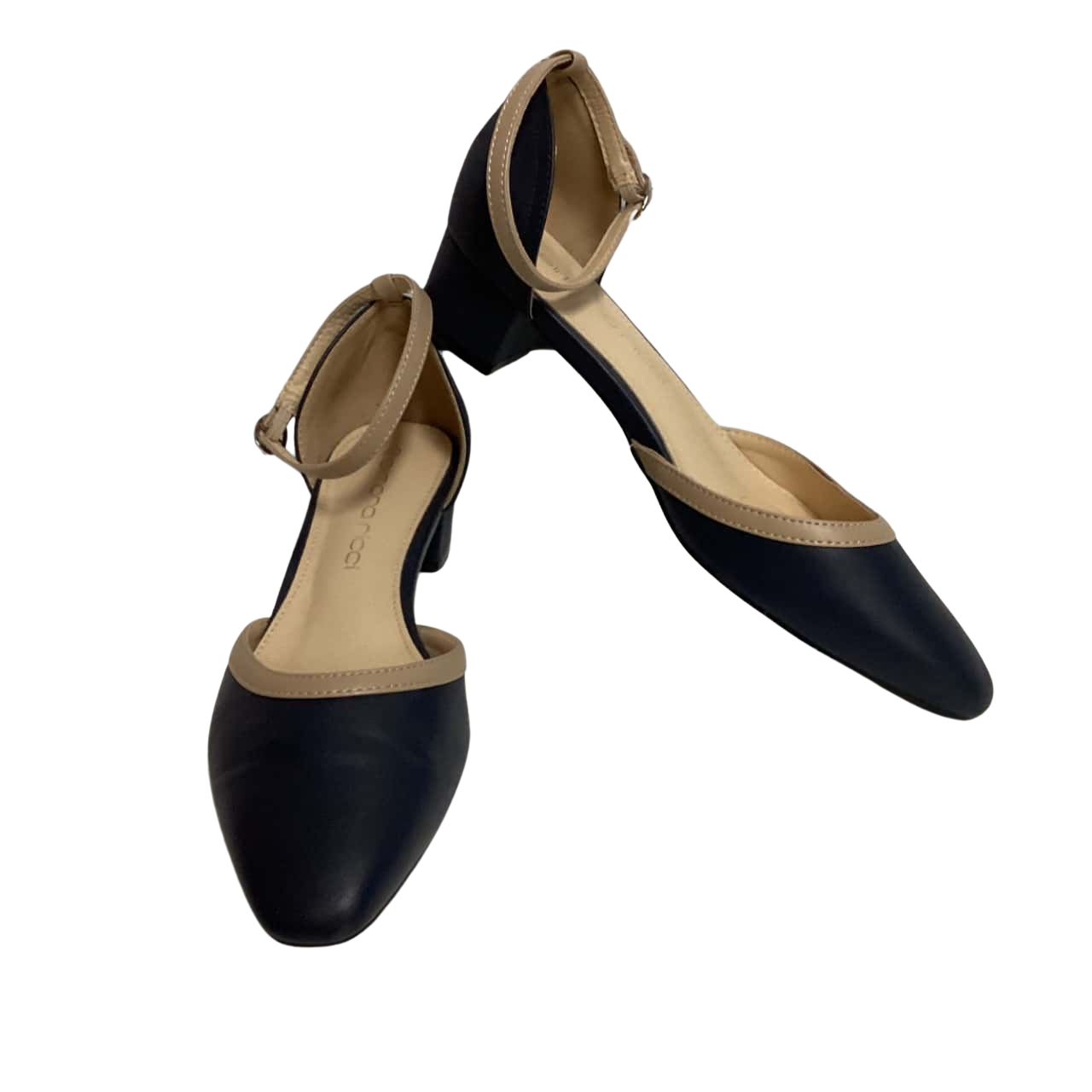Simona Ricci “Grace” Womens Size 40 Beige / Navy Blue (s)