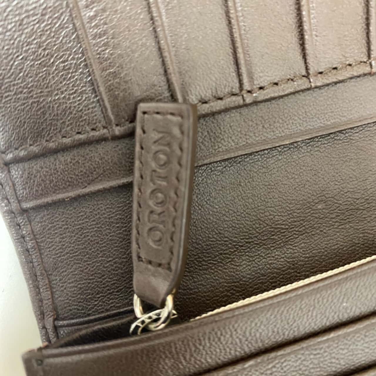 OROTON Ladies Slim Wallet Signature Canvas Leather(s)