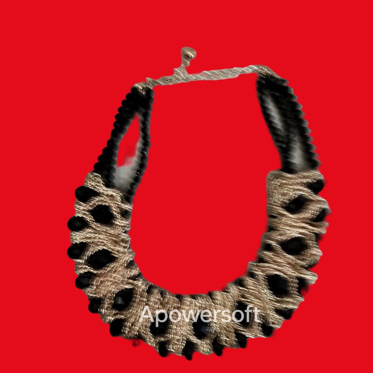 Gold Tone & Black Decorative Neck Jewellery