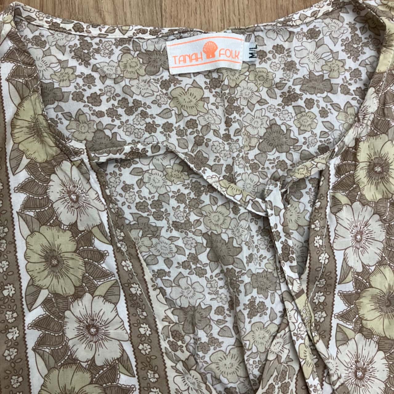 TANAH FOLK Size L / M Beige / Floral Dress(s)