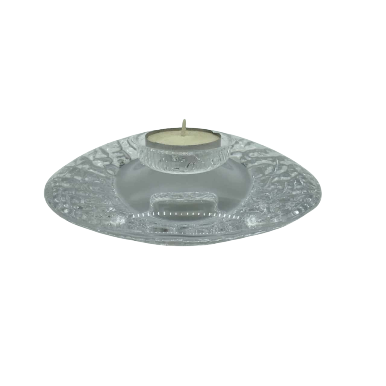 Orrefors Crystal Discus Candle Holders