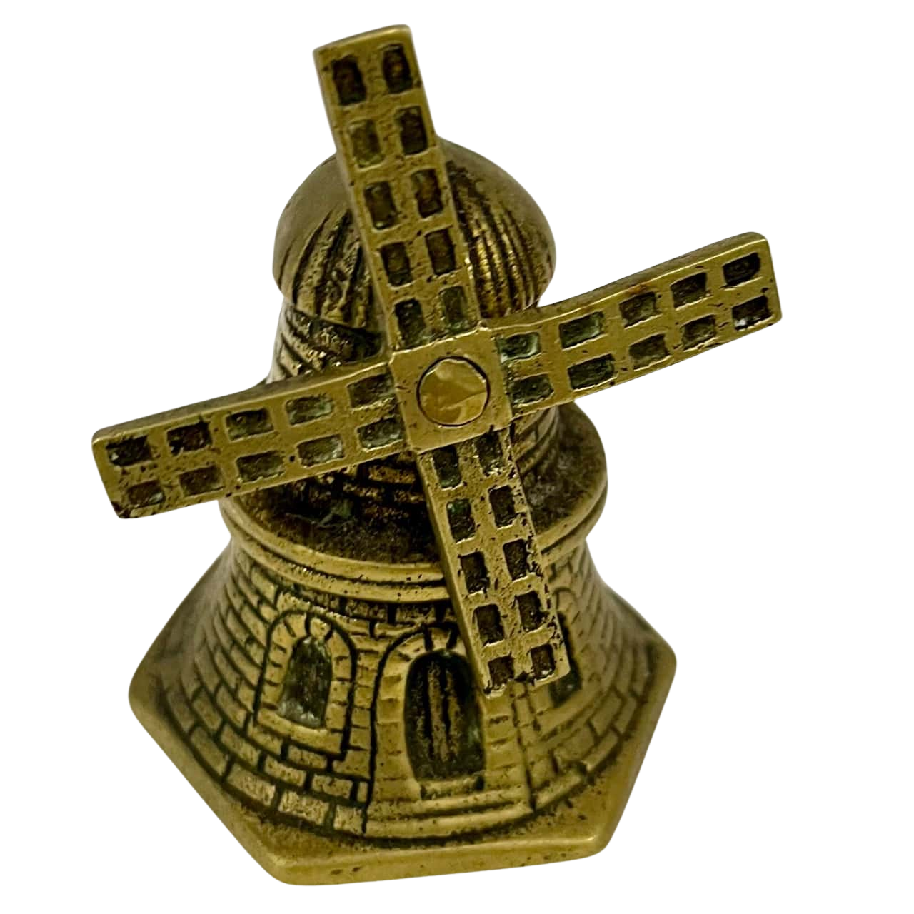 Vintage brass windmill bell - high sounding pitch