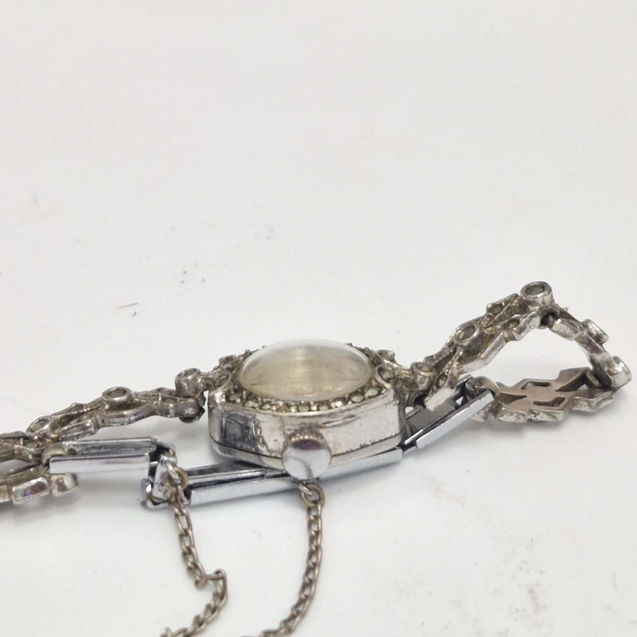 Vintage Art Deco Ladies Marcasite Dress Wrist Watch, Swiss Mechanical ...