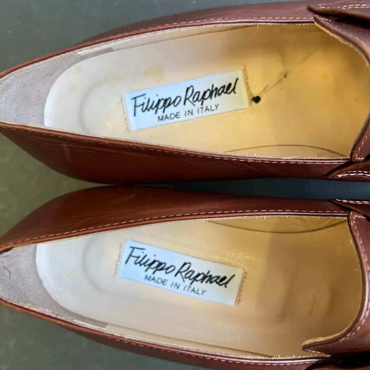 Filippo Raphael Womens Size 37.5 Leather Loafers Brown (s)