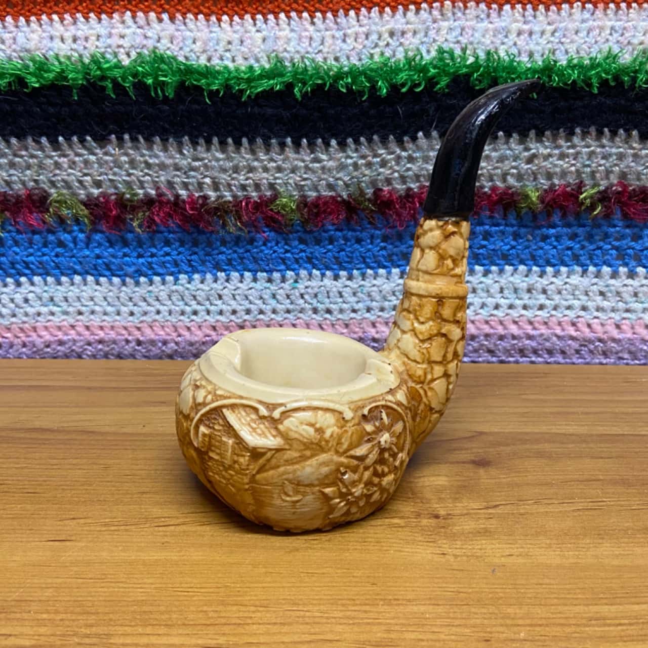 Vintage Smoking Pipe Shaped Ash Tray