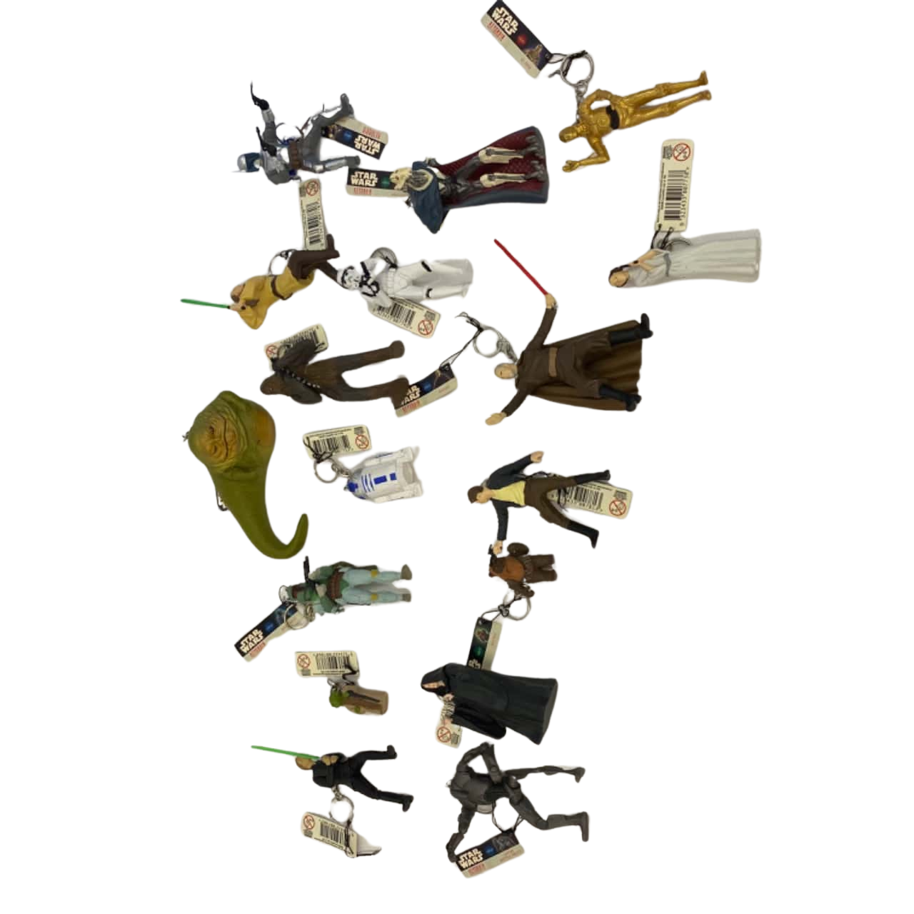 Star Wars Series 1,2 &3 collectable key rings with tags (s)