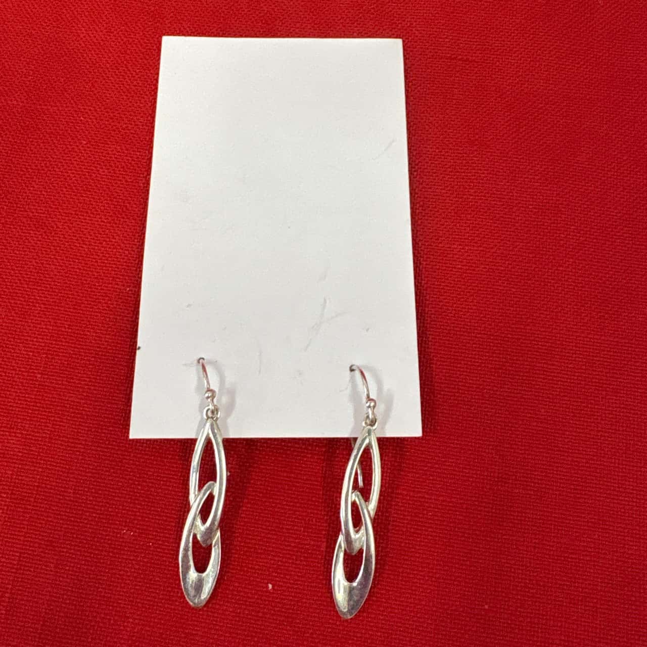 Women's 925 Silver double Marquis Drop Dangle Earrings