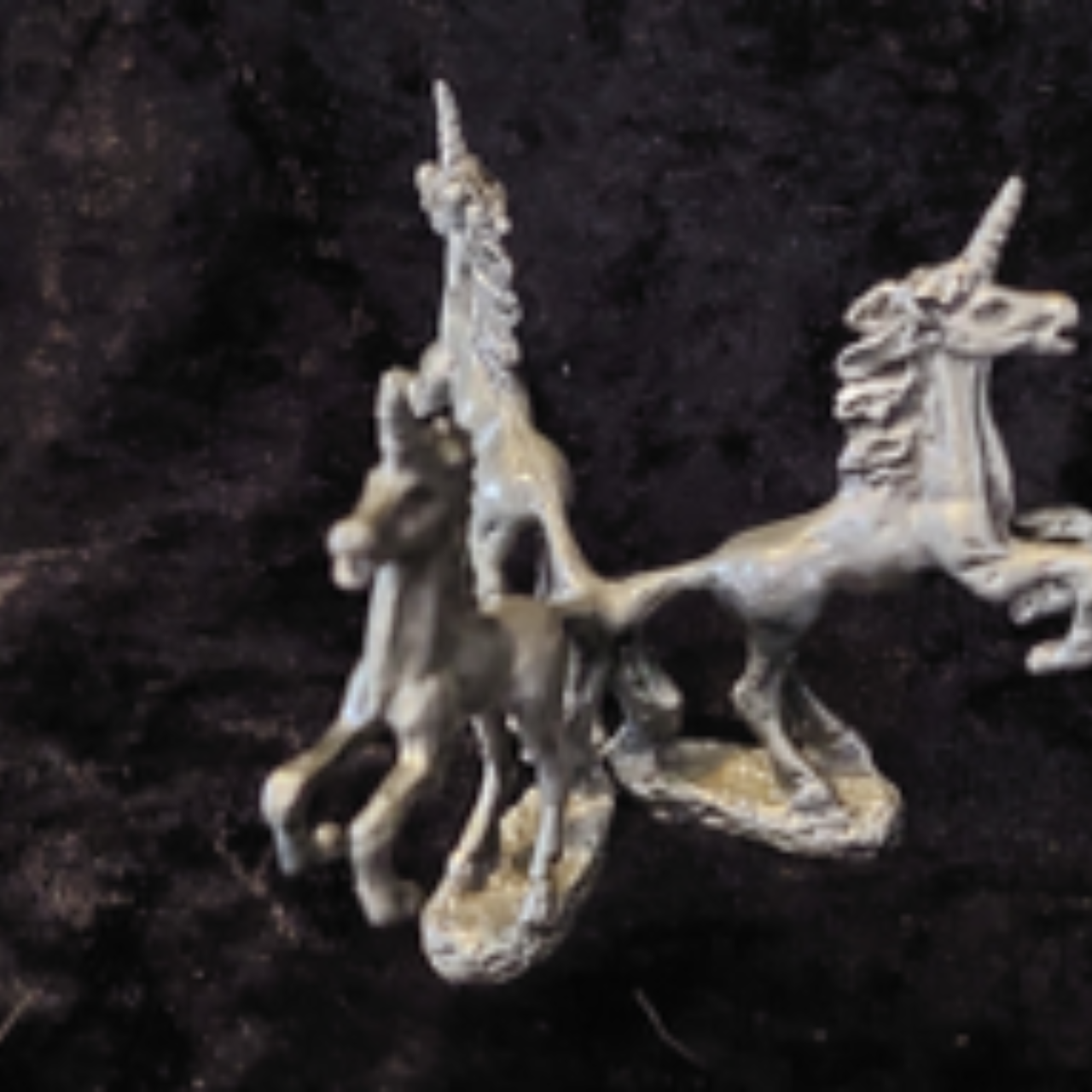 Pewter unicorn sphere stand