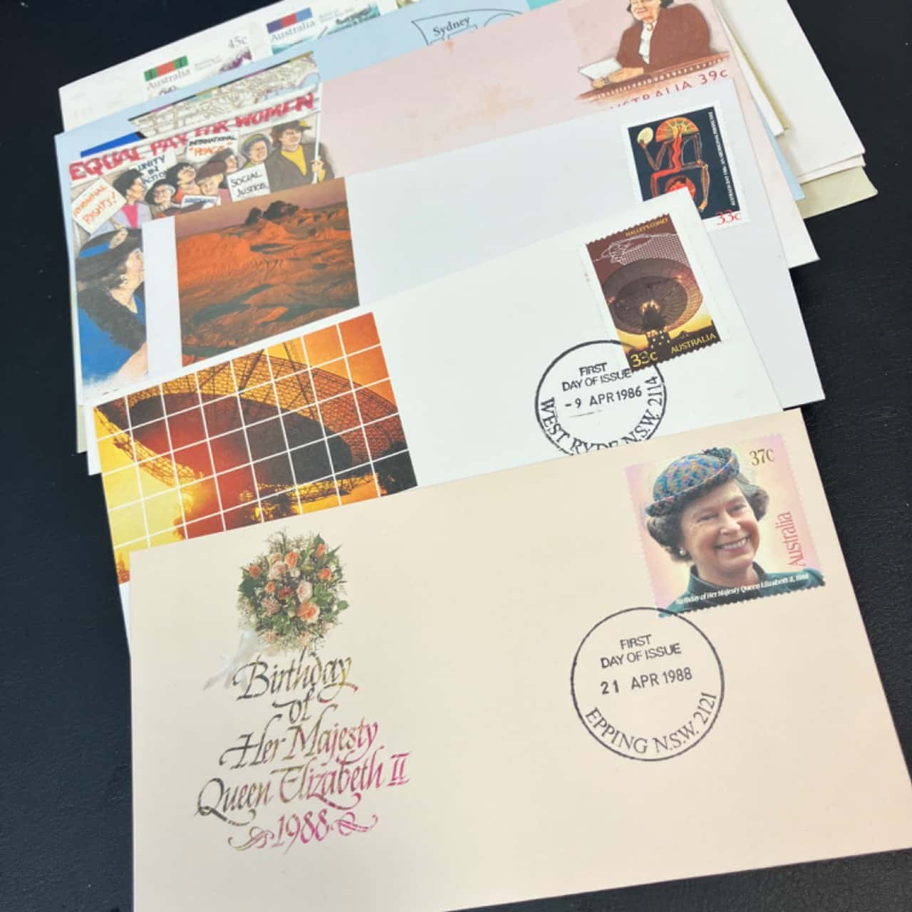 Bulk Lot of Vintage Auspost Stamp Packs + Assorted Envelopes