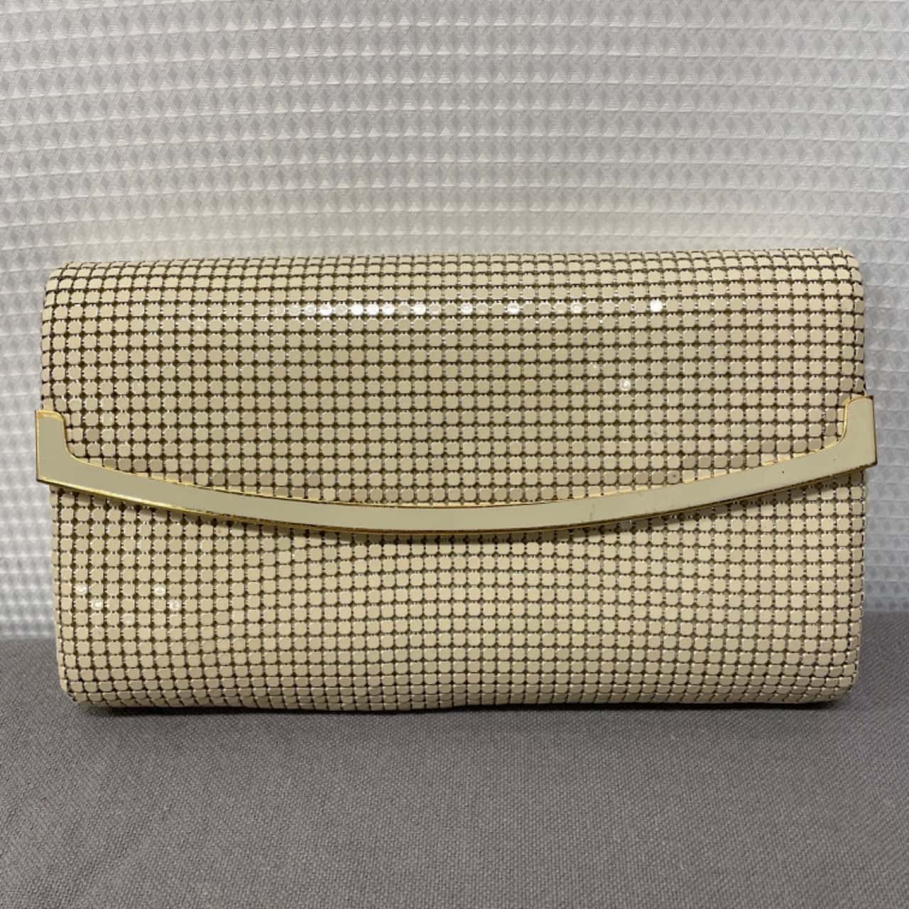 Glomesh Vintage Womens Clutch Bag Beige