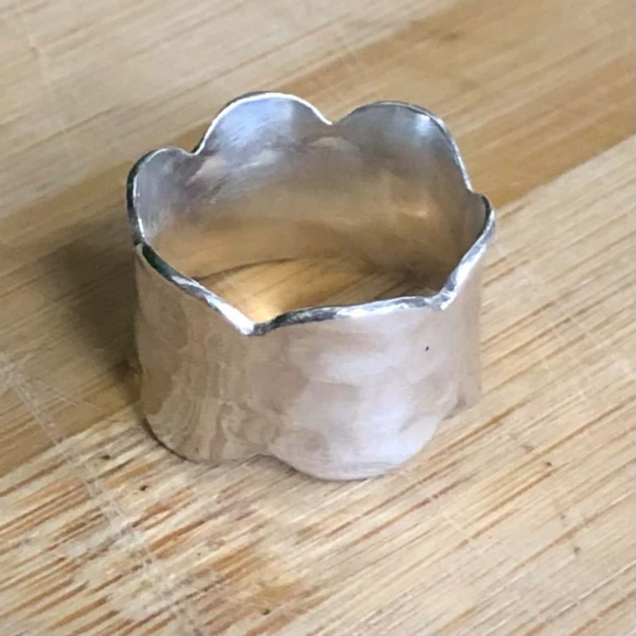 Sterling Silver Wavy Ring (Stamped 925)(s)