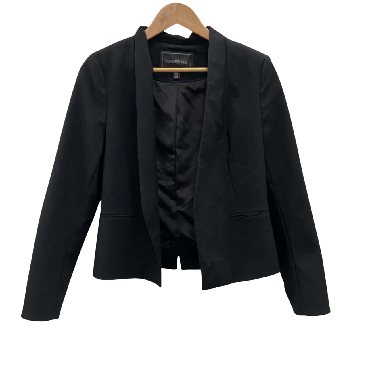 Forever New Womens Size 14 Open Jacket Black (s)