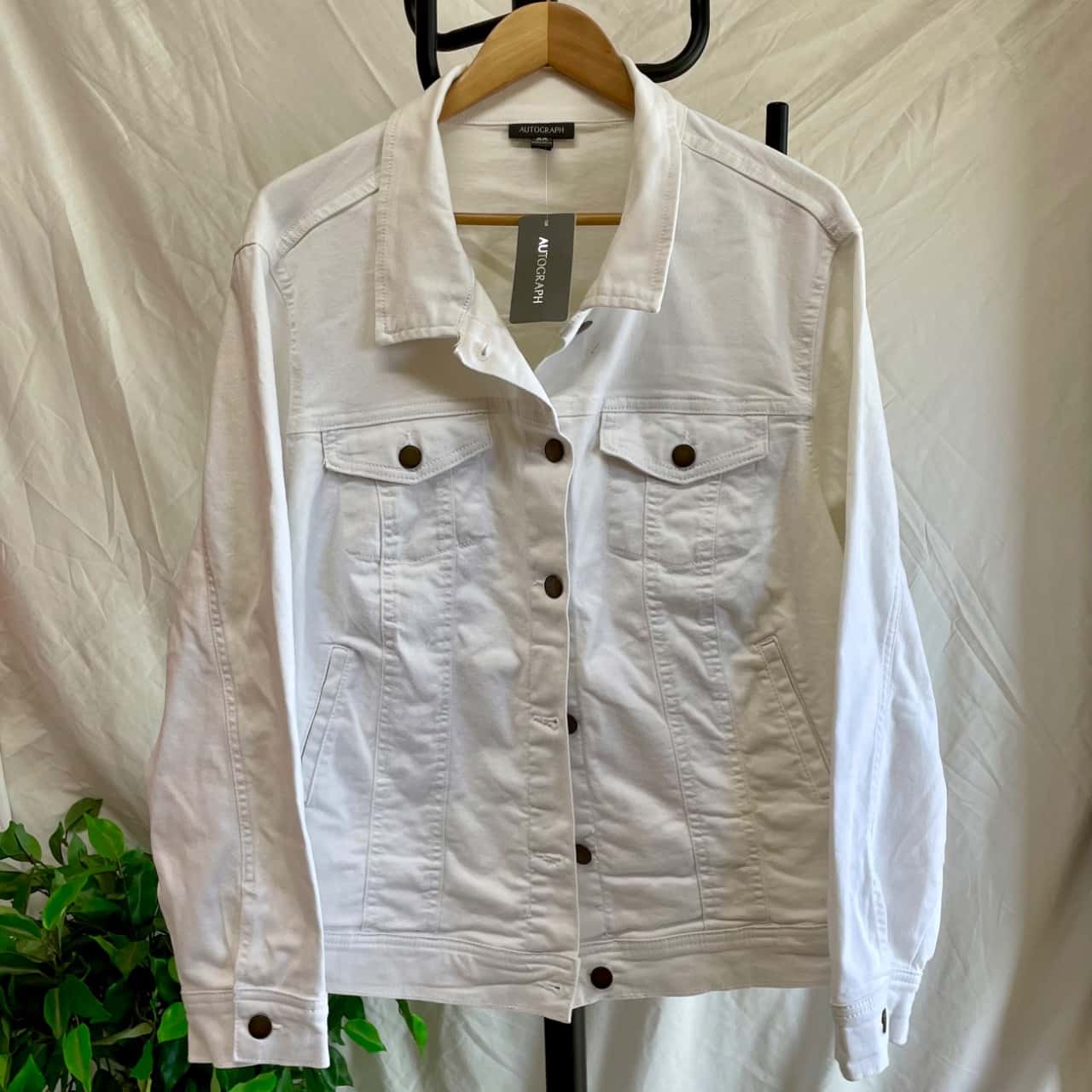 Autograph Denim Jacket Women's Size 22 White (s)