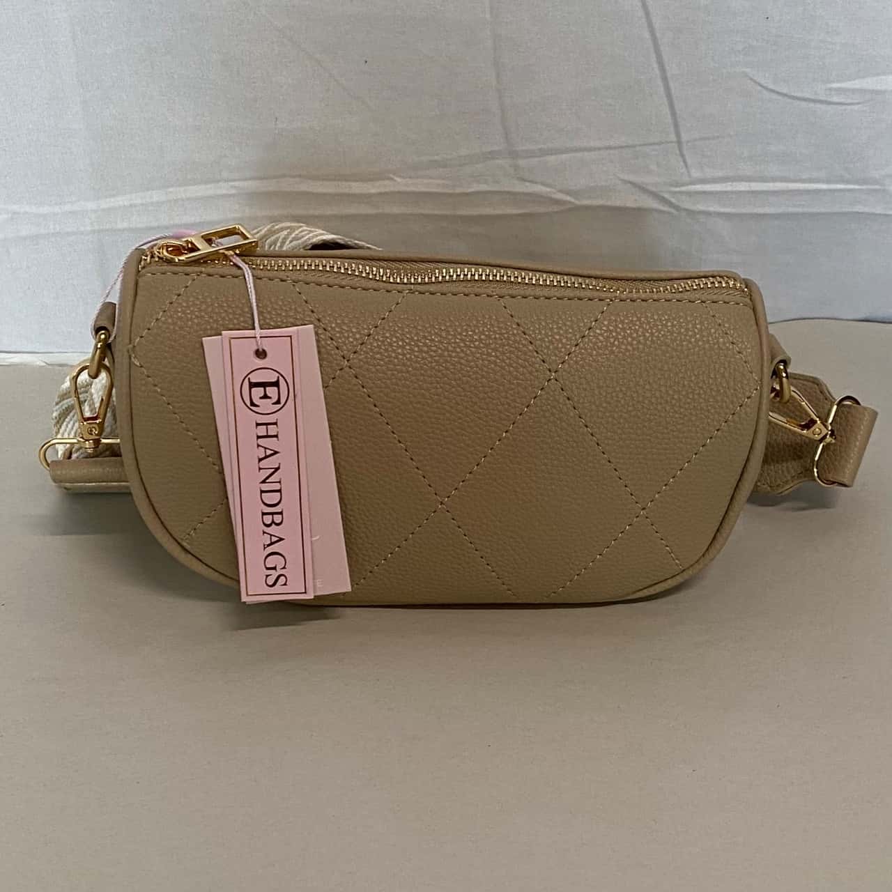 E Handbags Womens Crossbody Bag Beige (s)