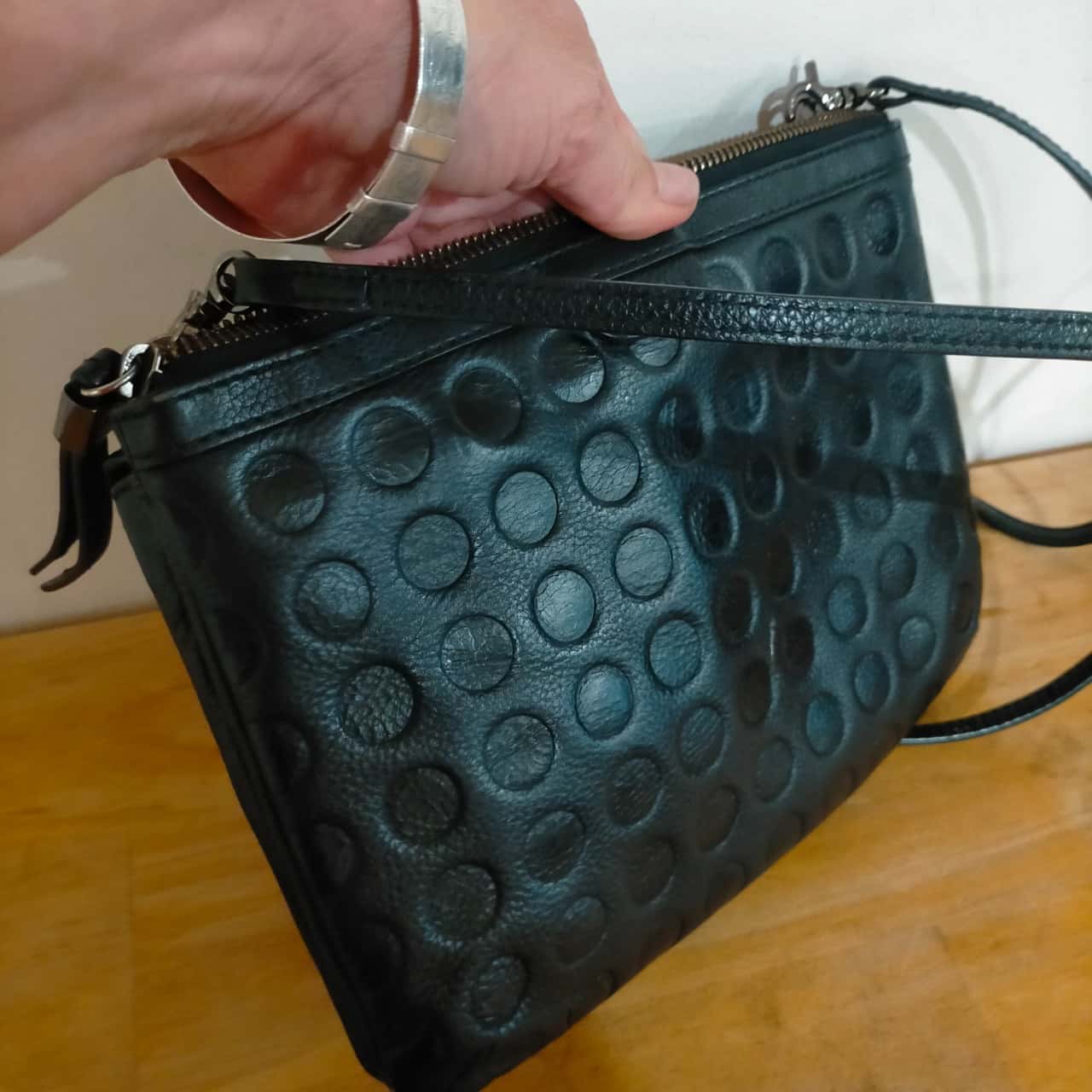 Mimco Black Leather Handbag VGUC(s)