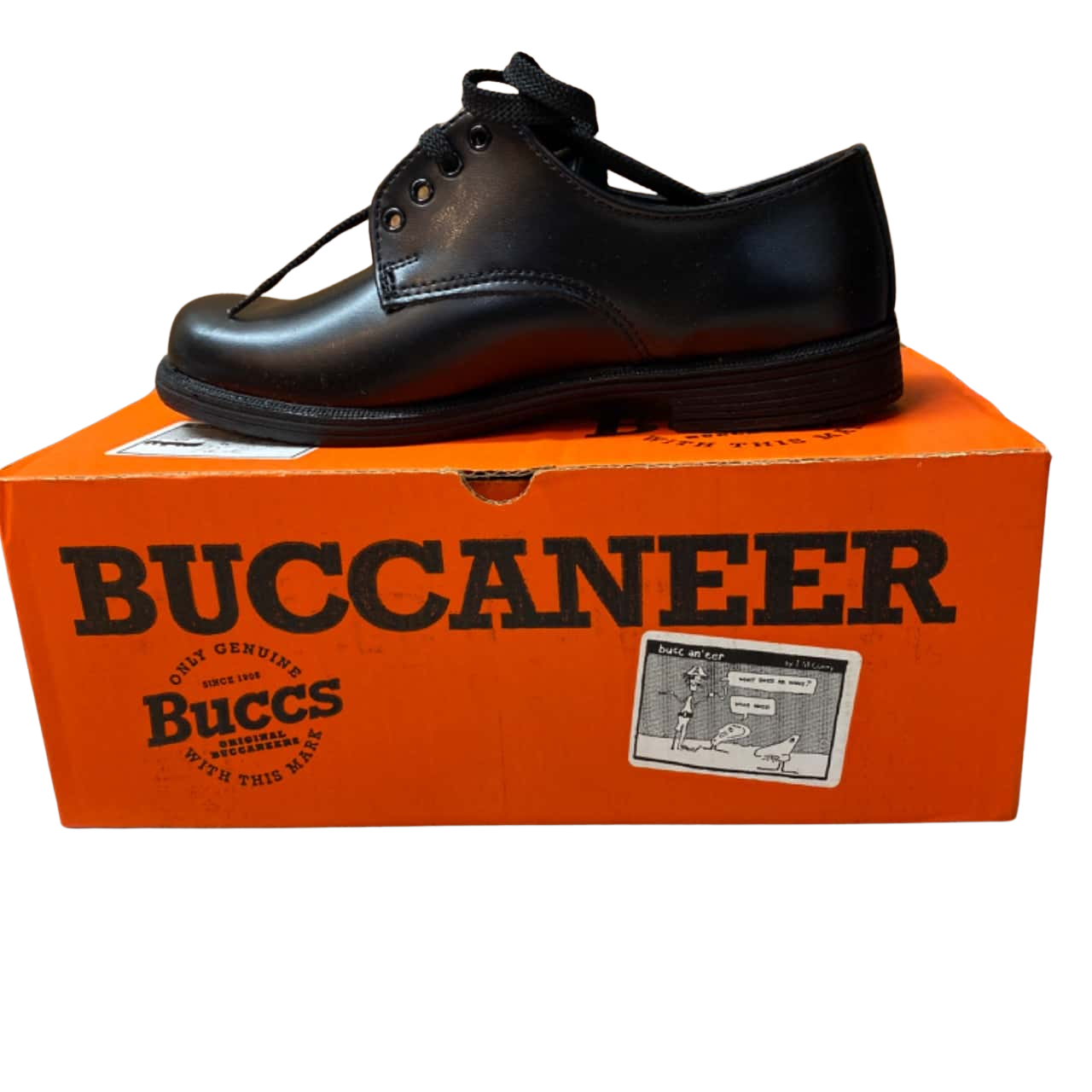 Kids Black Leather Buccaneer School Shoes Size 3(s) - New With Tags ...