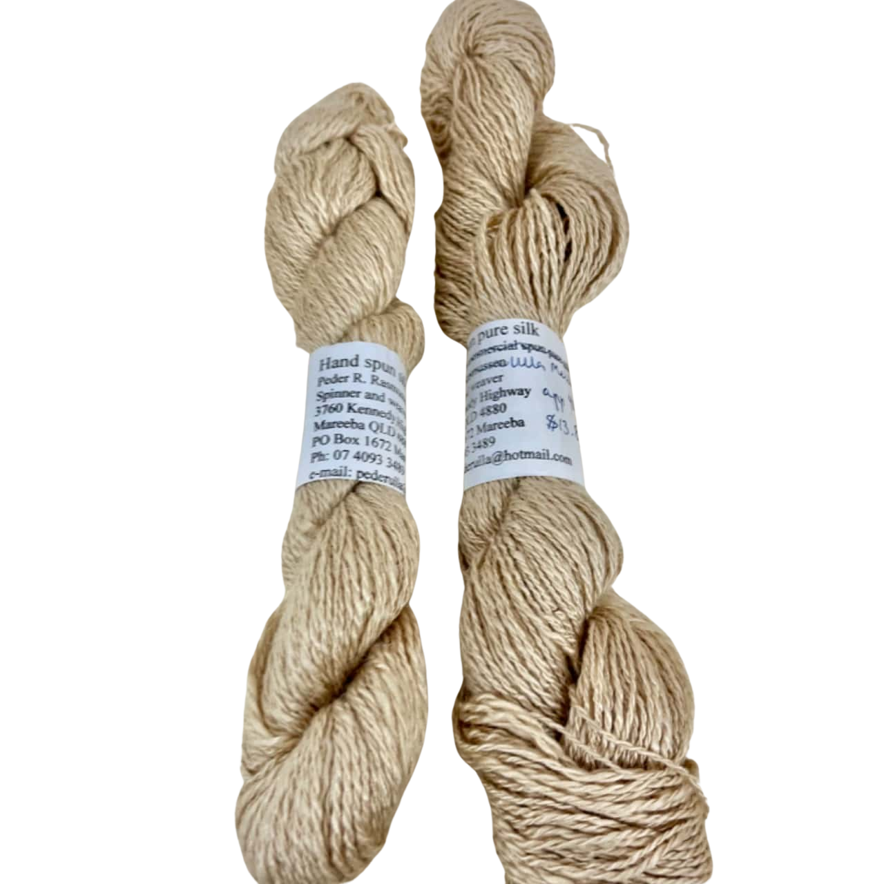 2 bundles of Hand Spun Silk(s)