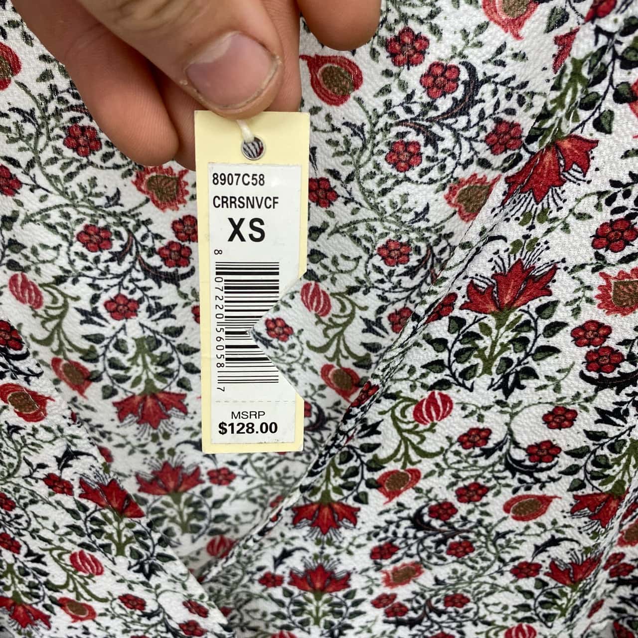 Max Studio Womens Size XS Party Dress Floral/Red/White (s)