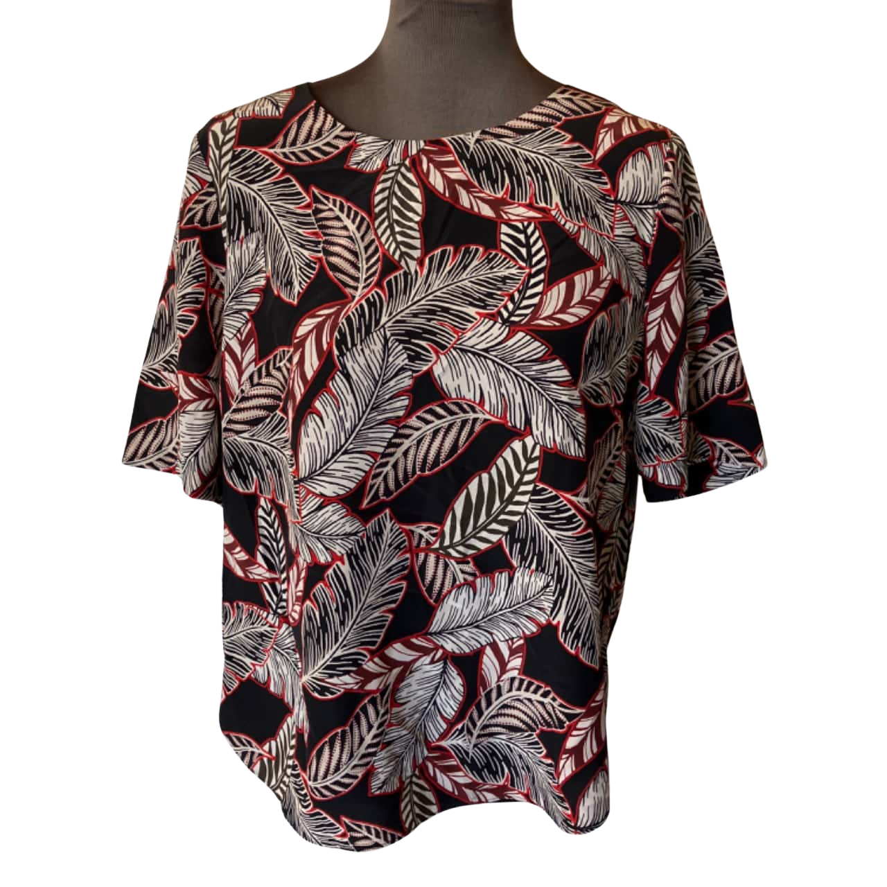 David Lawrence Womens Size 14 Short Sleeve Silk Top Pattern BNWT (s)