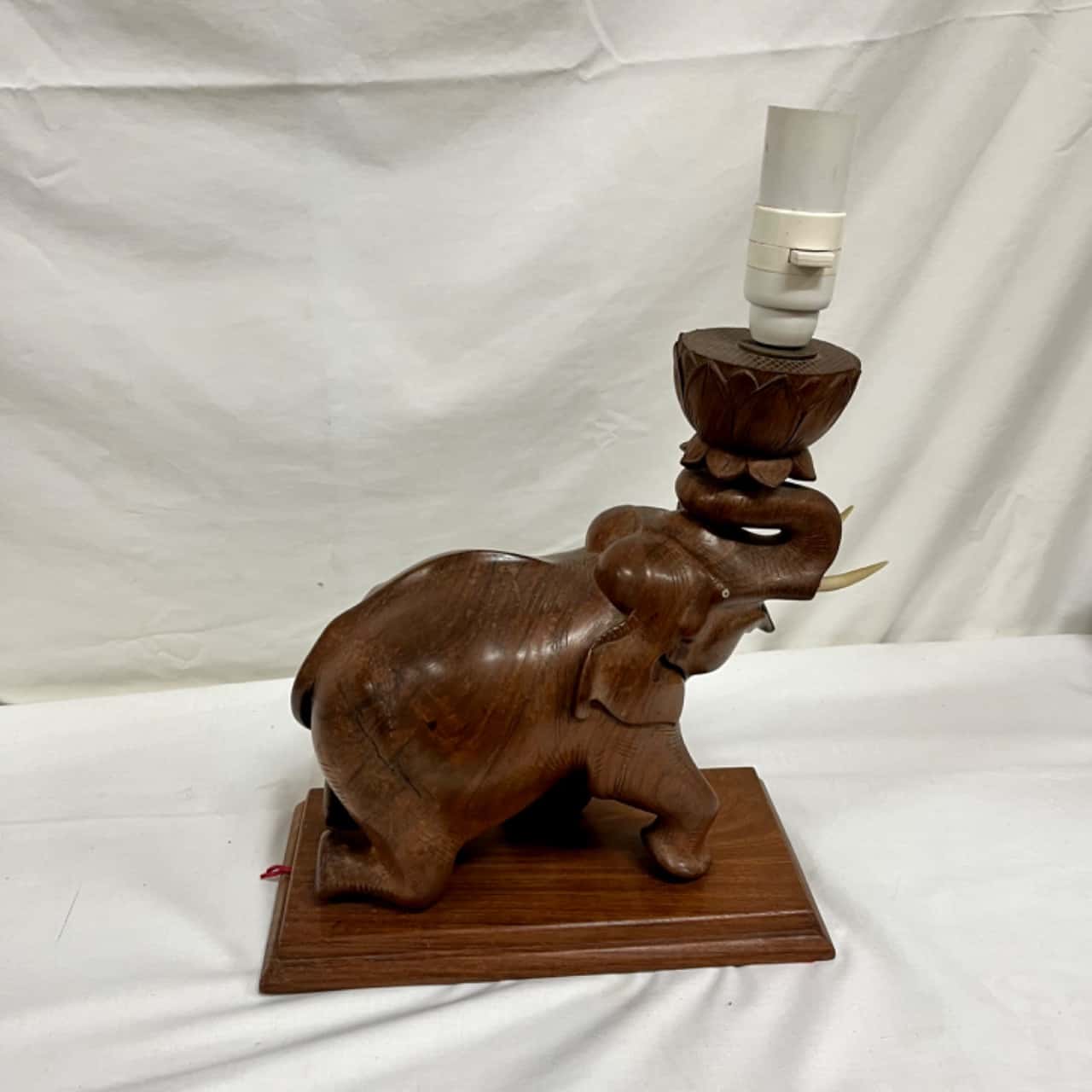 Gorgeous hand crafted wooden elephant/lamp(s)