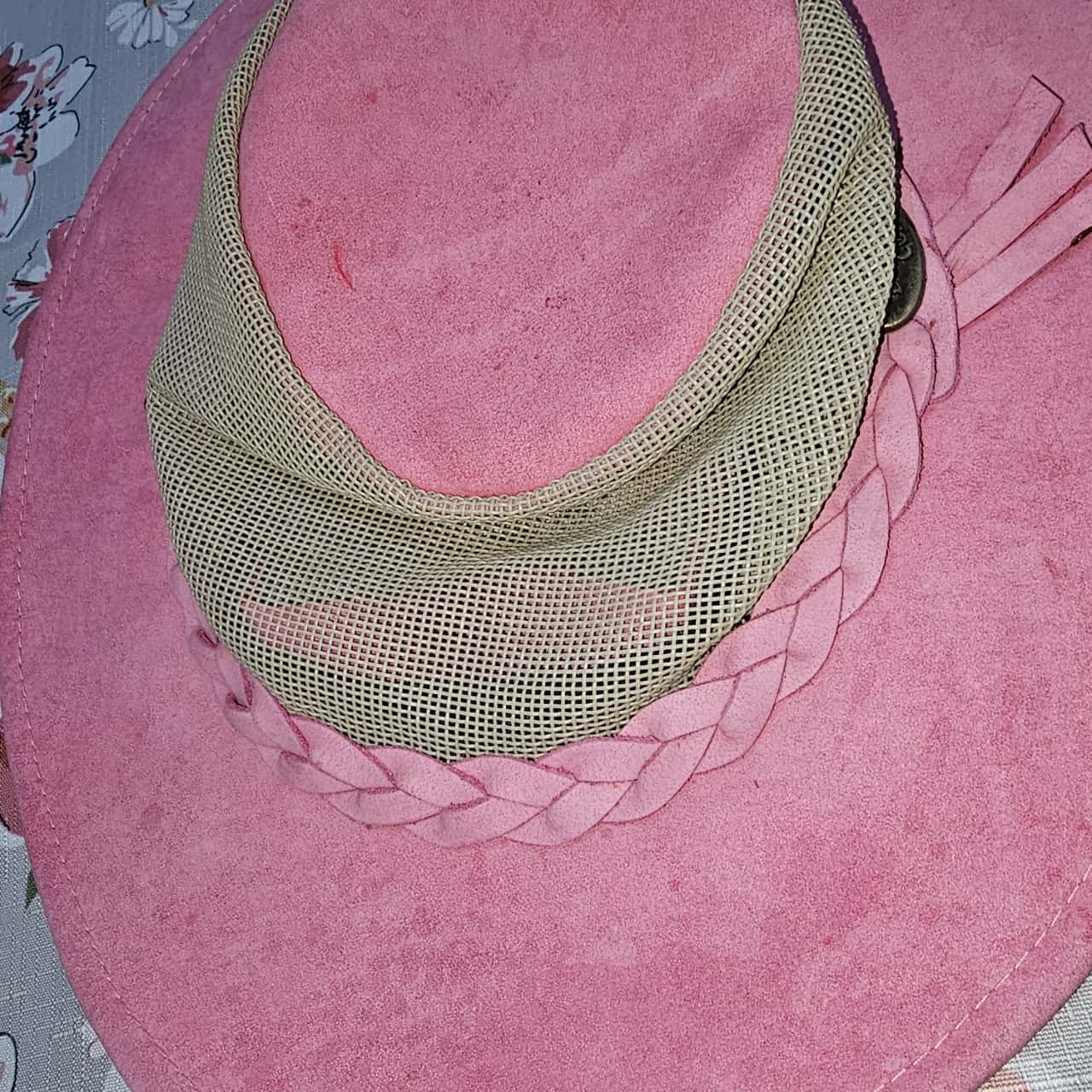 Womens Austraian Bush Hat Co Size S Beige / Pink (b12)