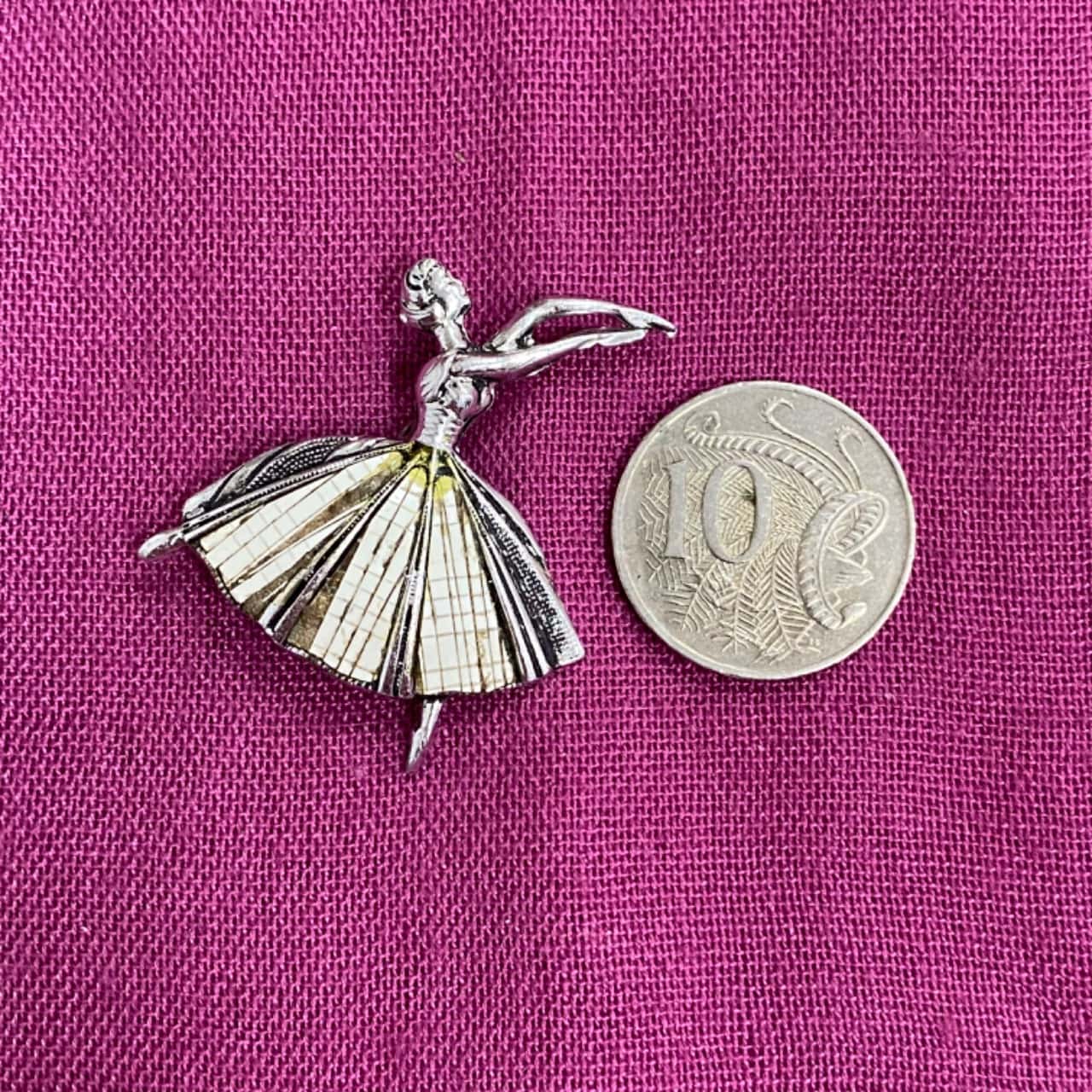 Womens Vintage Dancing Lady Brooch(s)