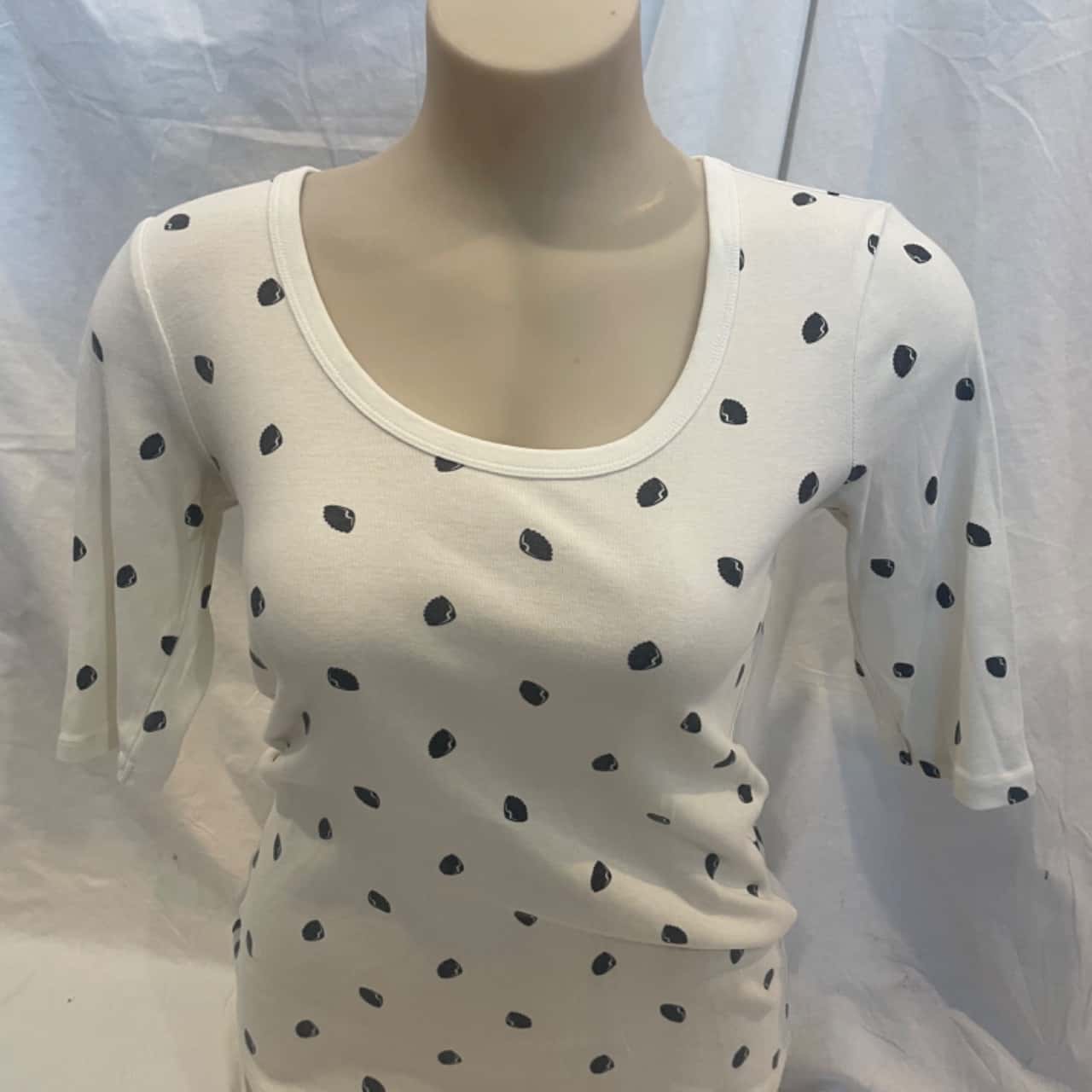 Country Road Womens Size S 3/4 Sleeve Black / White (s)