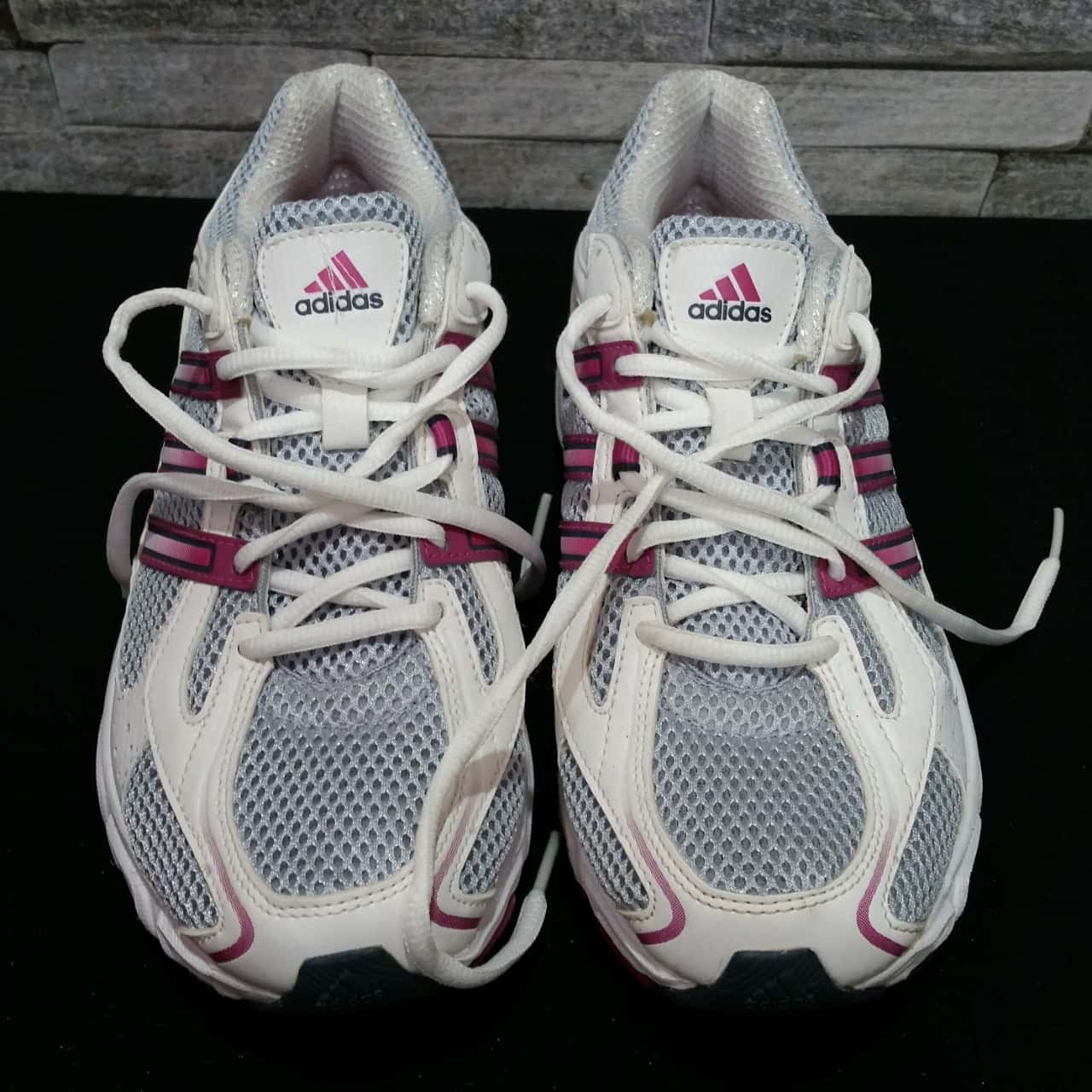 Adidas Womens Size 6 Pink / Silver / White Running Shoes(s)