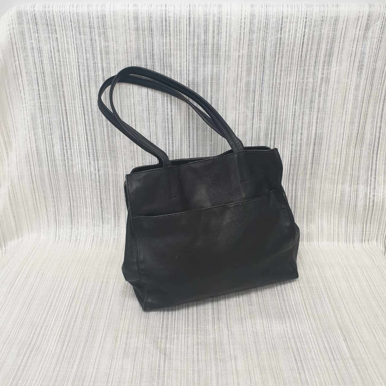 Colorado Black Leather /Front Pocket /with 2 Pocket / Inside Central ...