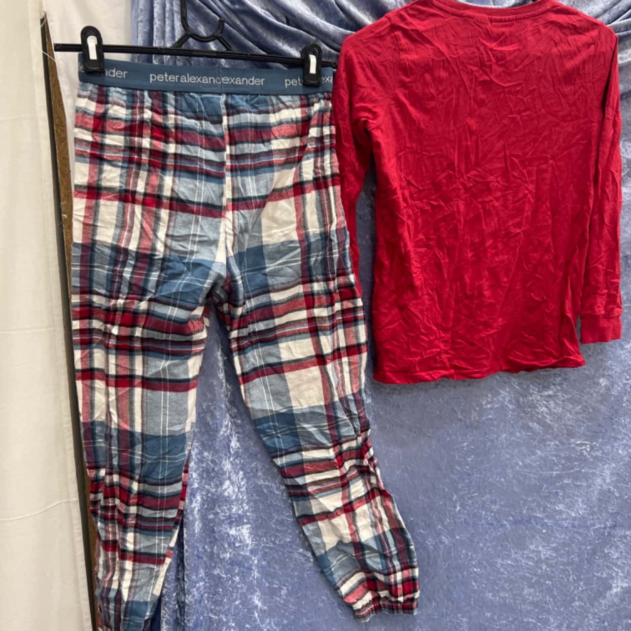 Peter Alexander Kids 2 piece pyjama set Red/Blue Size 12 (s)