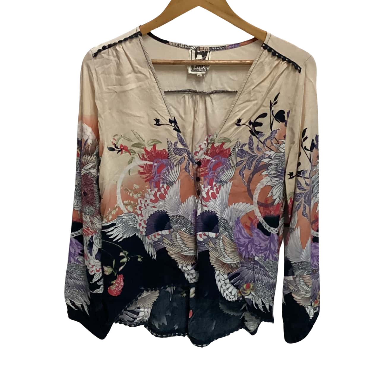 Jaase Womens Size XL Long Sleeve Pattern Top
