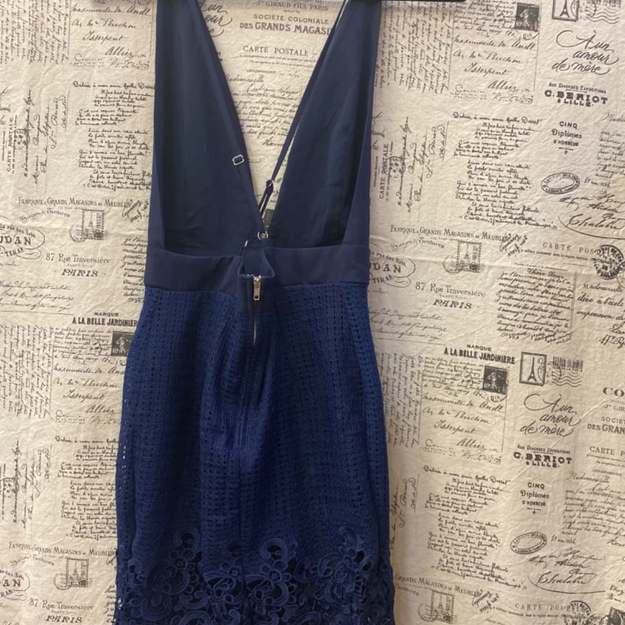 Angel Biba size 10 Navy dress with lace bottom Womens (s)