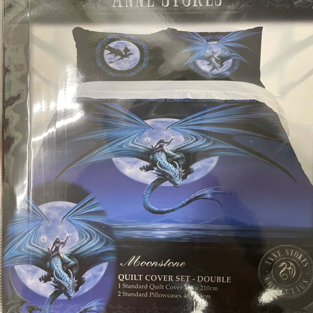 Anne Stokes Moonstone Quilt Cover Set - Double Multicoloured
