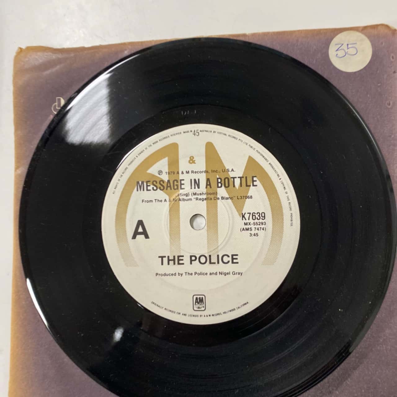 Message in a bottle - The Police 7” vinyl