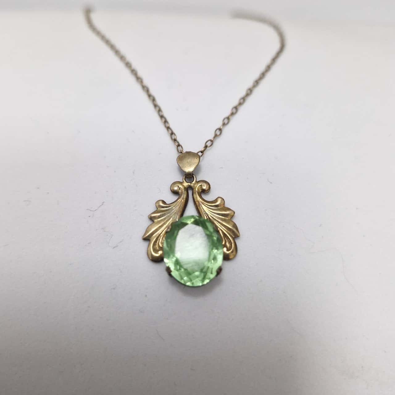 Antique Edwardian period 9ct Gold S.L. Peridot Pendant(s)