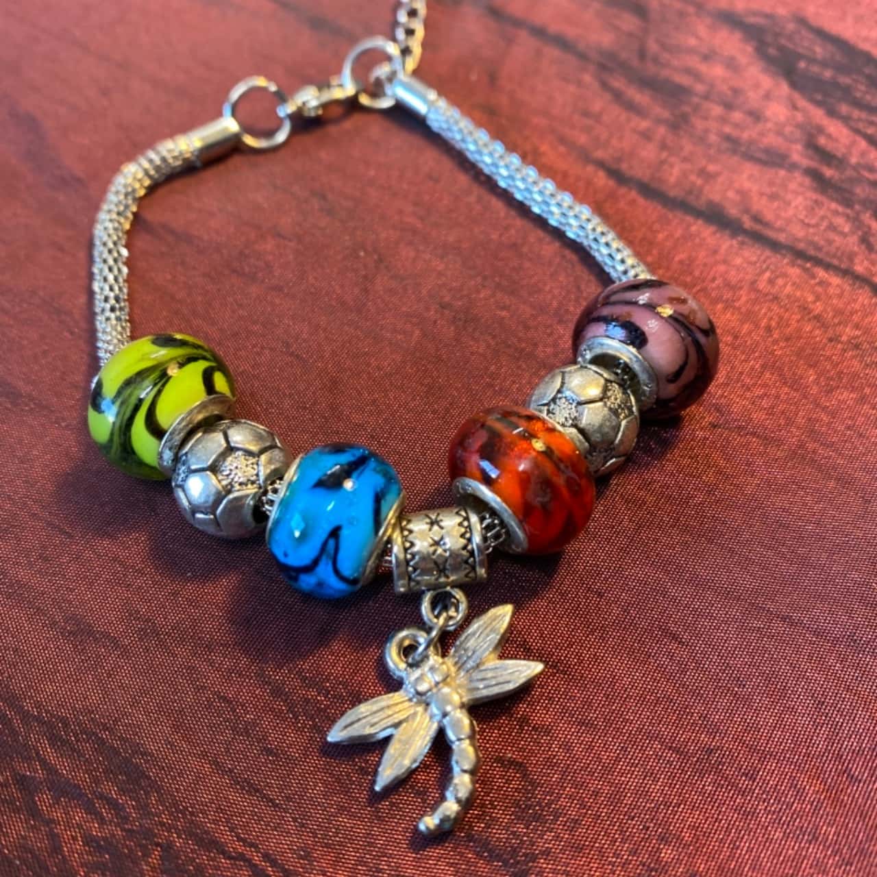 18cm Charm Bracelet with 7 Assorted Pandora Style Charms