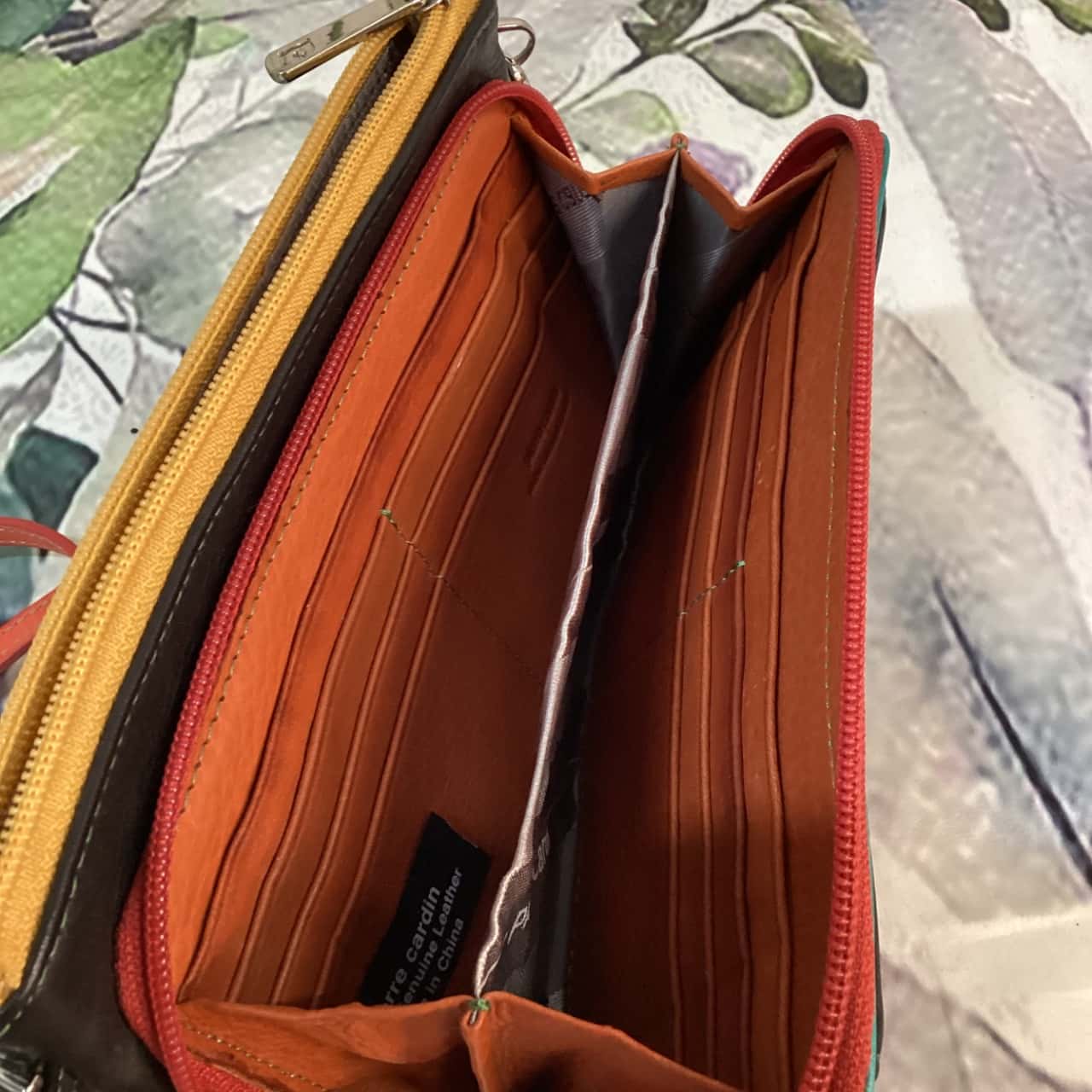 Pierre Cardin Womens Italian Leather Shoulder Bag Multicoloured