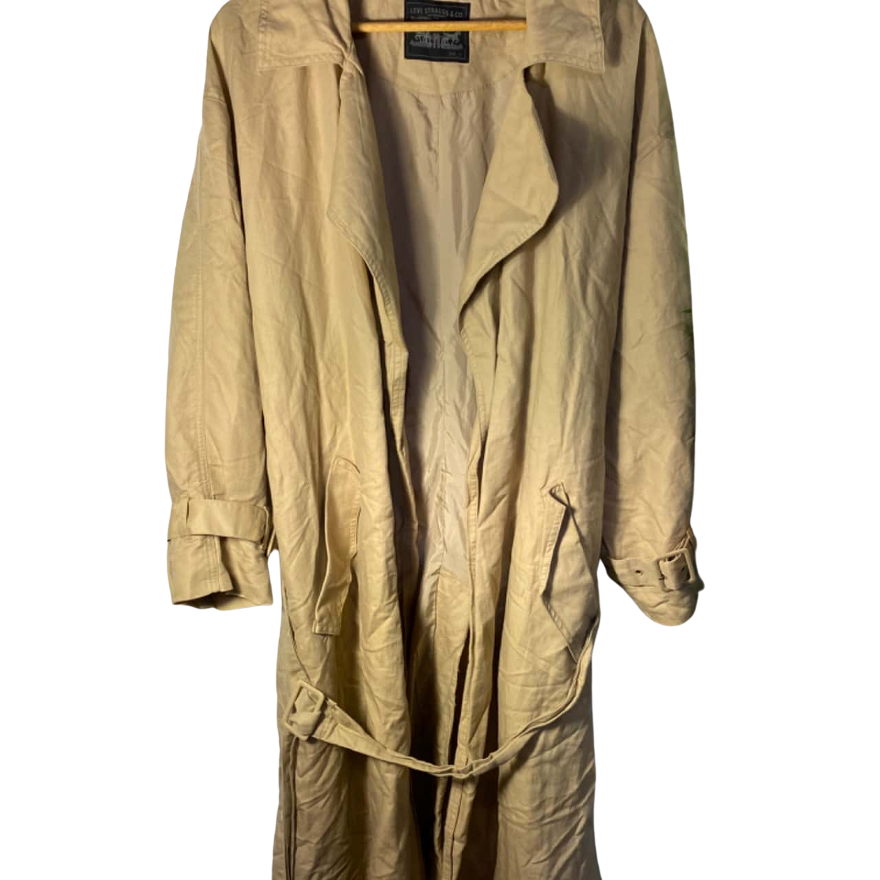 Levis Womens Size S Linen Trench Coat Beige (s)