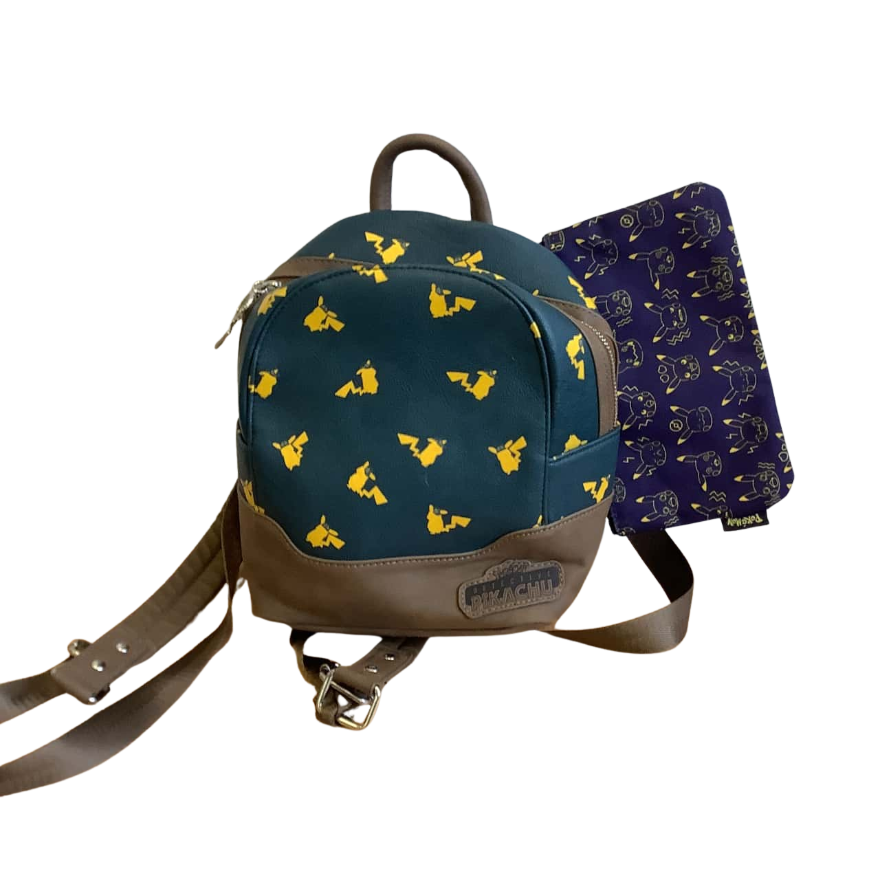 Pokemon Unisex Detective Pikachu Mini Backpack Blue & Brown (s)