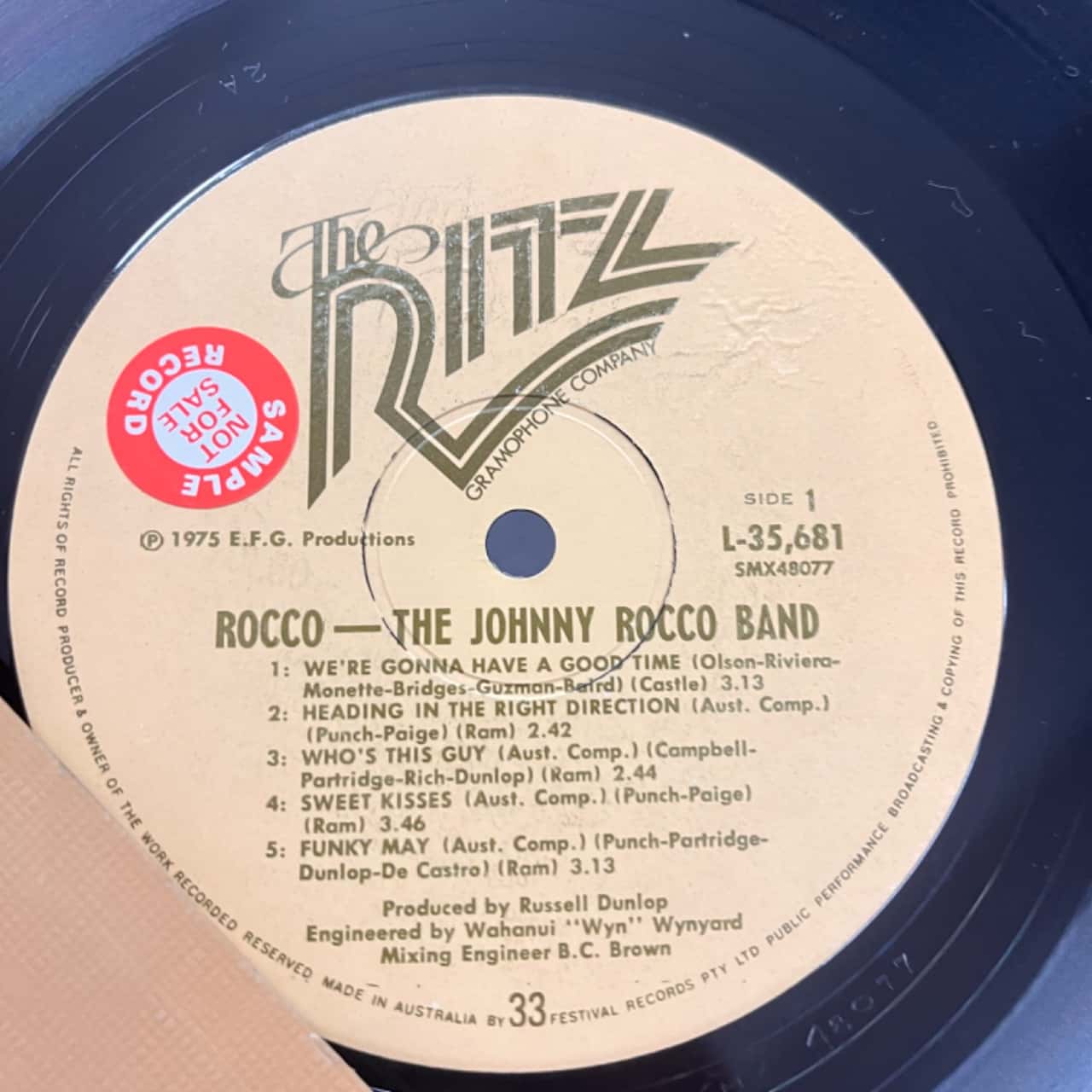 The Johnny Rocco Band* – Rocco PROMO