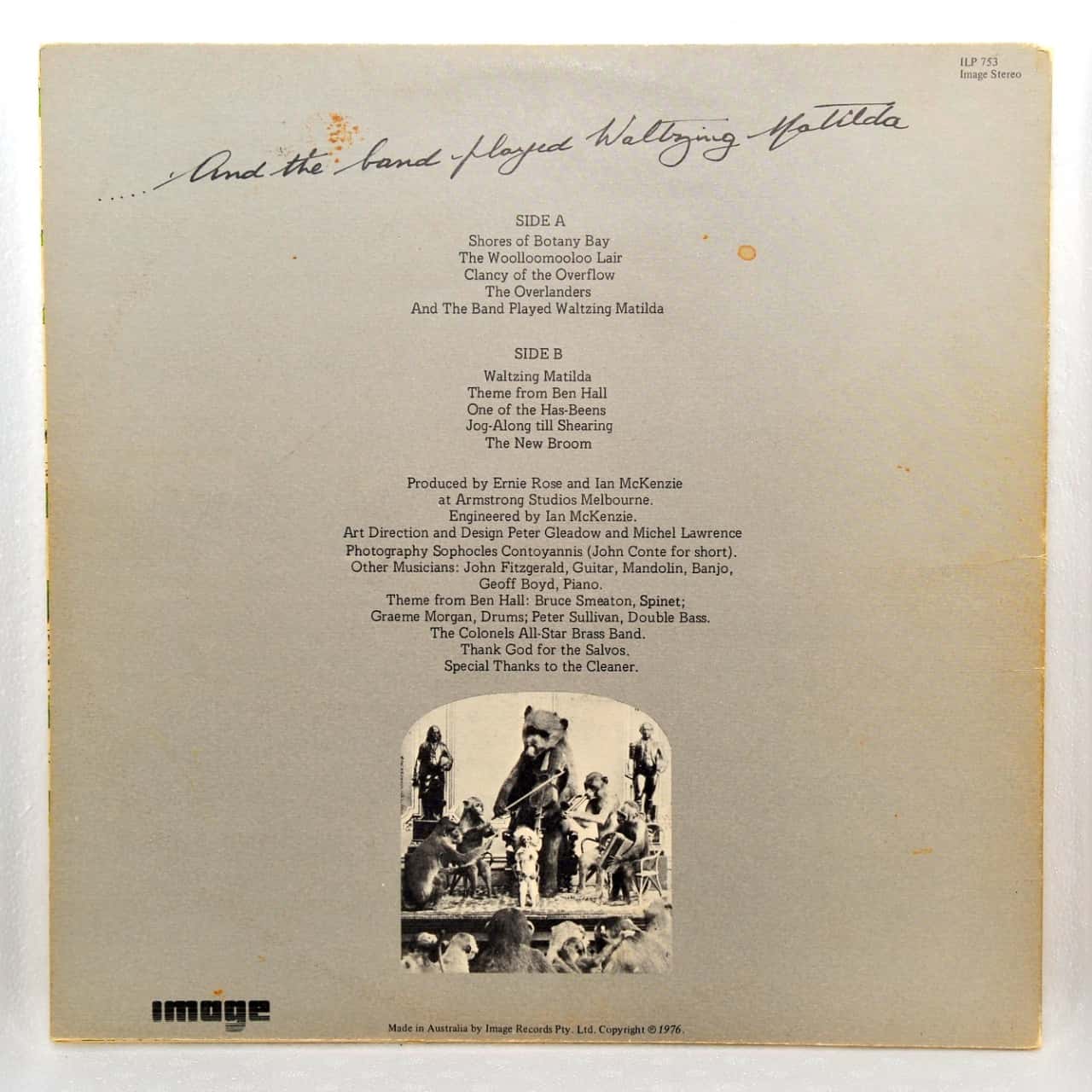 12" Vinyl Record - The Bushwackers Band....And The Band Played Waltzing ...