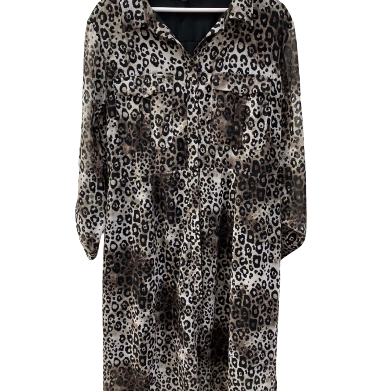 Basque Women's Size 18 Long Sleeve / Midi Dress Animal print