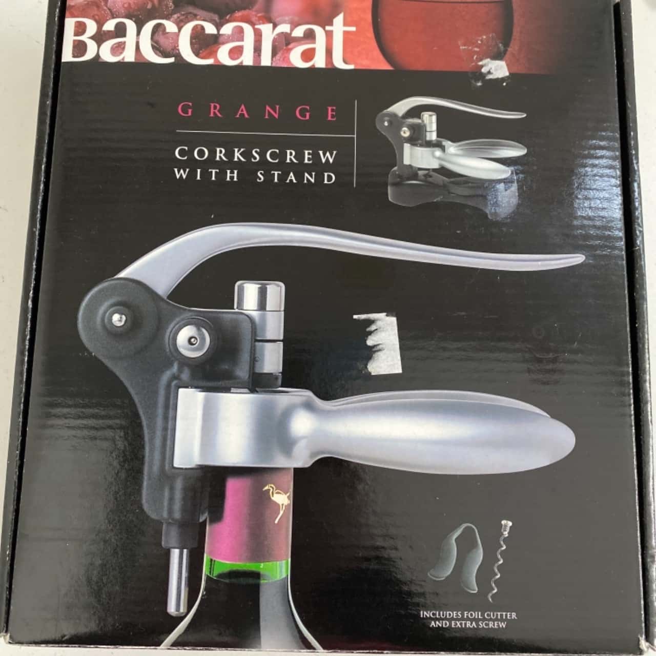 Baccarat corkscrew with stand(s)
