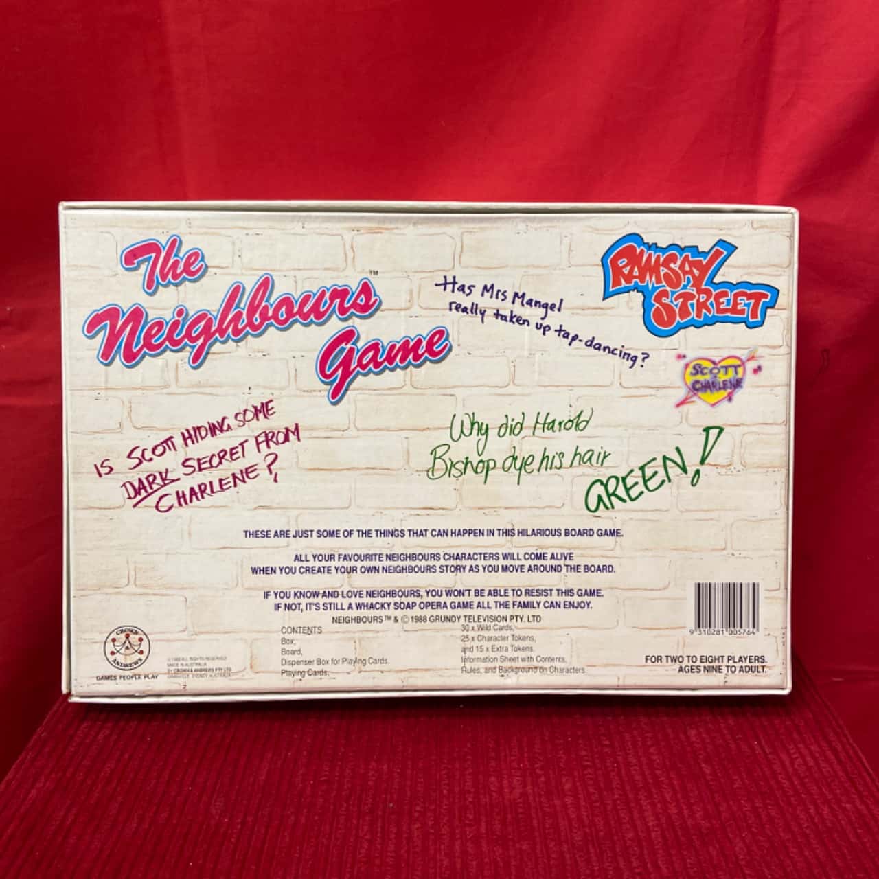 Retro 1988 Grundy Television "The Neighbours Game" Complete