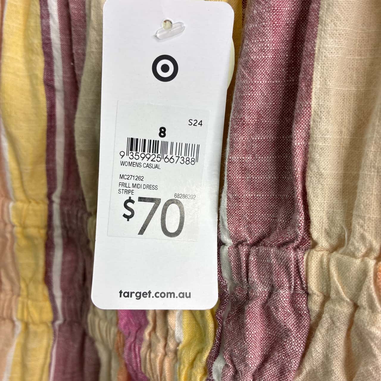 Target Womens Size 8 Casual Dress Multicoloured