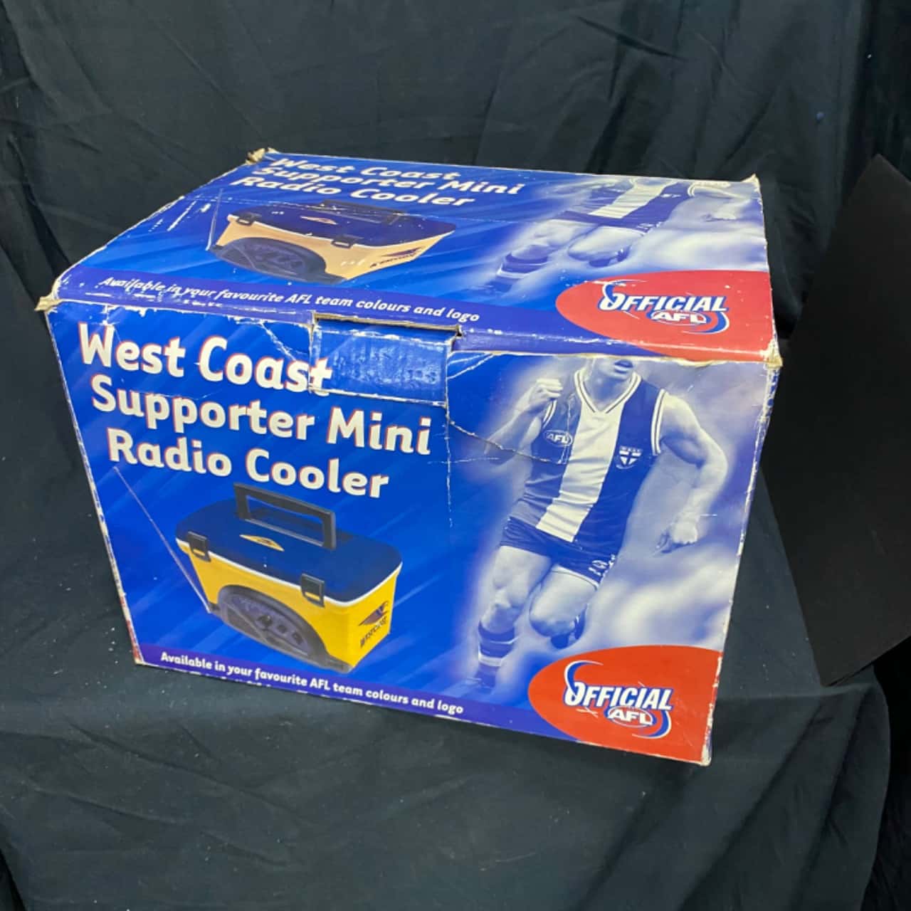 West coast eagles mini radio cooler